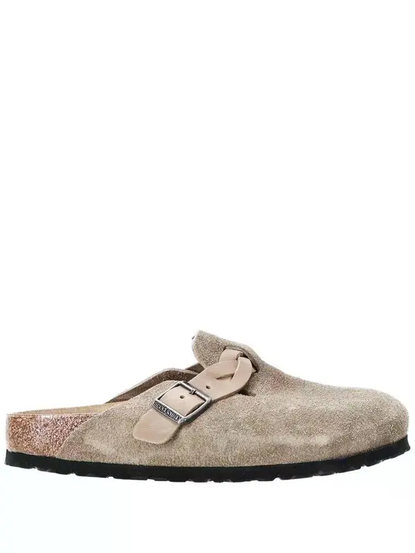 BIRKENSTOCK Boston Suede Slippers - Neutrals