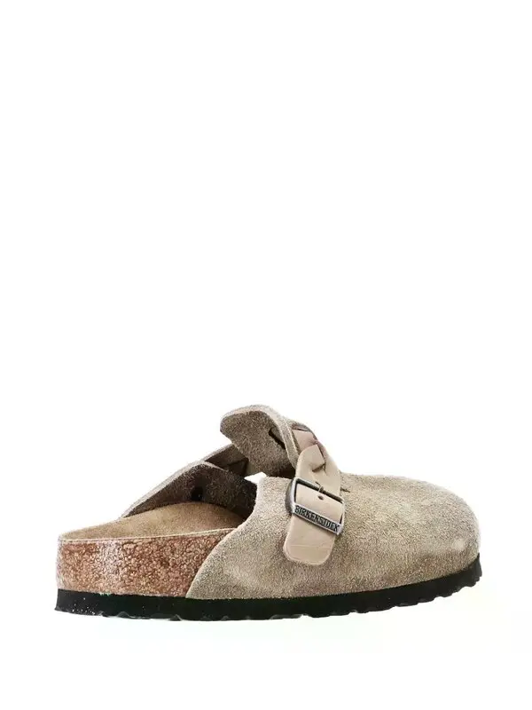 BIRKENSTOCK Boston Suede Slippers - Neutrals
