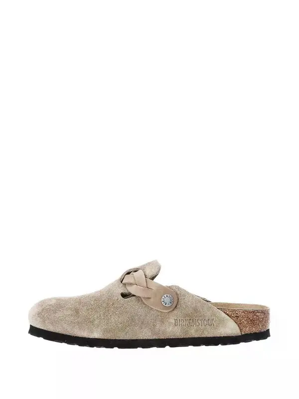 BIRKENSTOCK Boston Suede Slippers - Neutrals