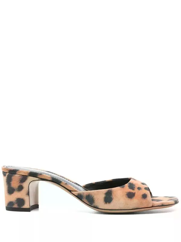 Paris Texas Lara Leopard Print Sandals