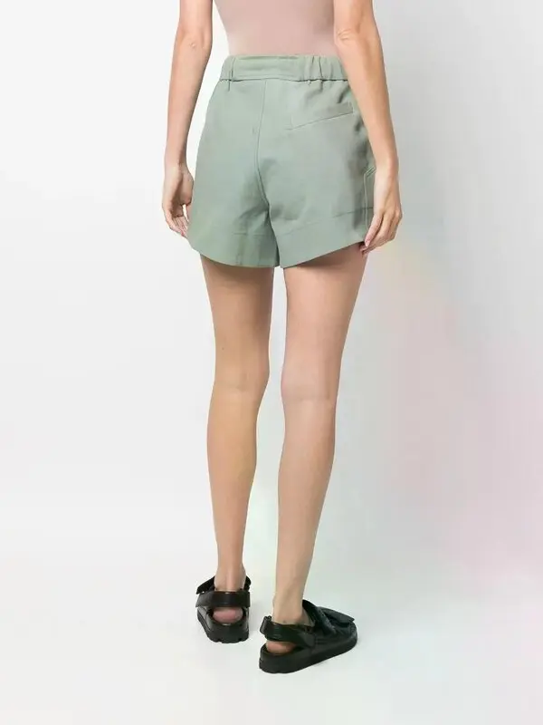 GANNI Drawstring Suiting Shorts - Green