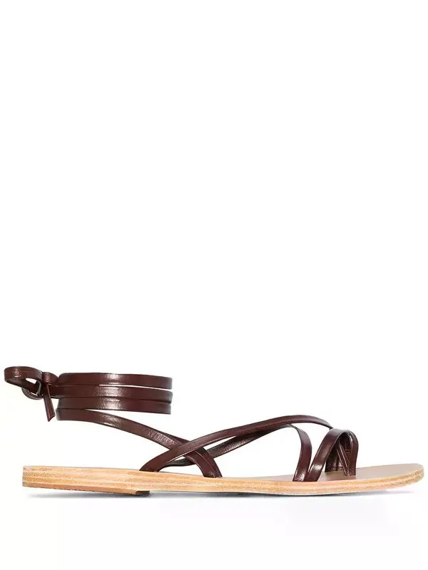 ANCIENT GREEK SANDALS Morfi Leather Sandals - Brown