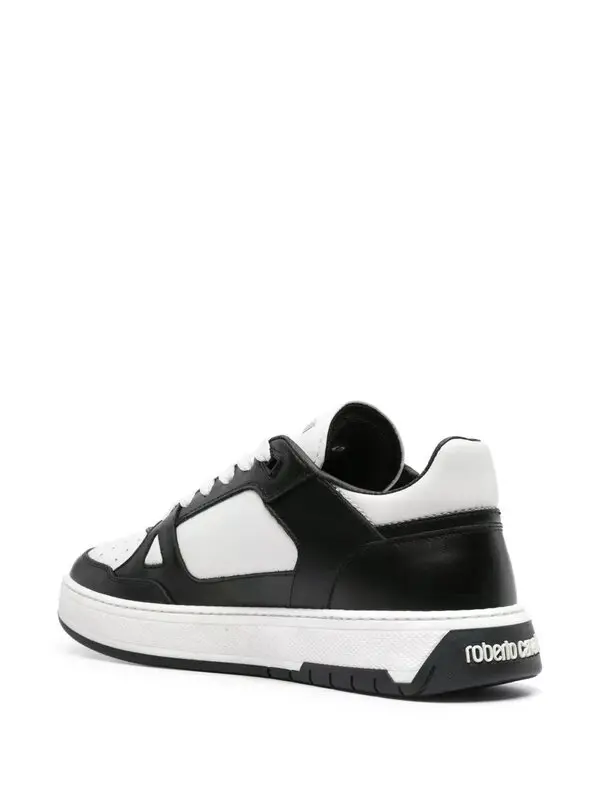 Roberto Cavalli Rc-plaque Leather Sneakers