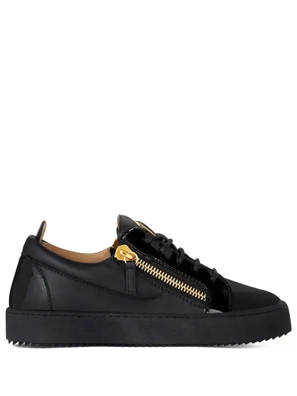 GIUSEPPE ZANOTTI Leather Low-top Sneakers - Black