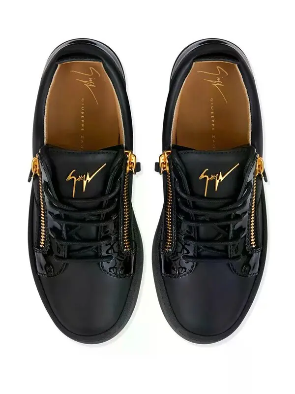 GIUSEPPE ZANOTTI Leather Low-top Sneakers - Black