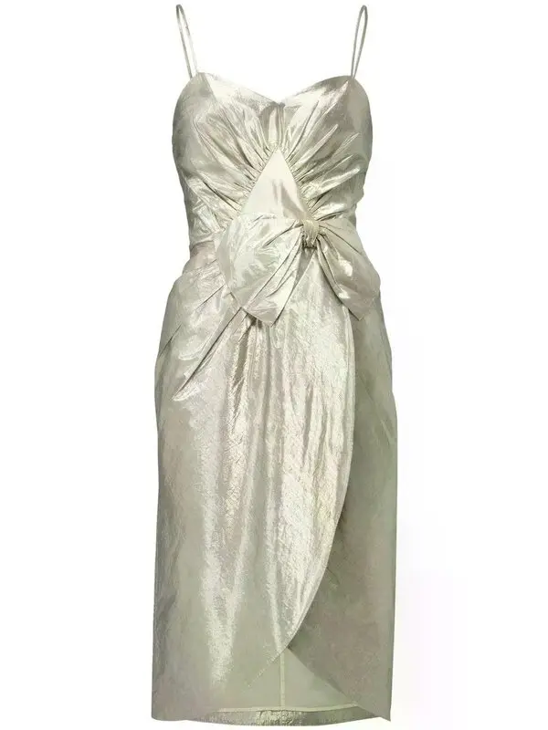 MAISON MARGIELA Bow-detail Lurex Midi Dress