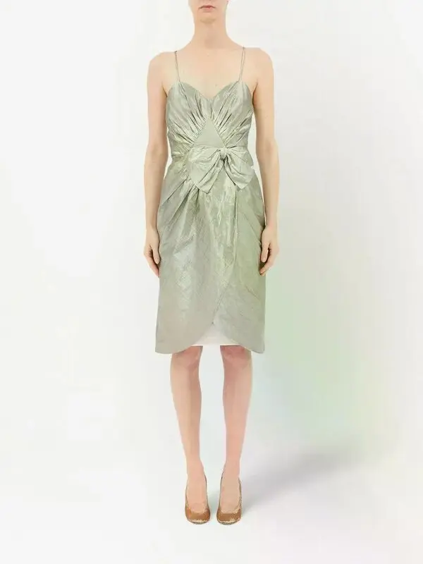 MAISON MARGIELA Bow-detail Lurex Midi Dress