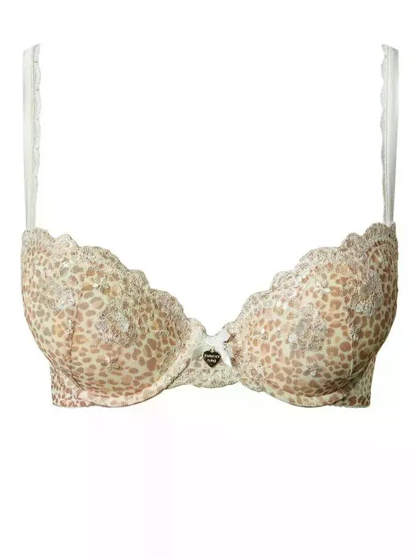 TWINSET Animal Print Push-up Bra - Neutrals