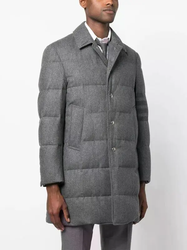Thom Browne Flannel Down Filled Overcoat