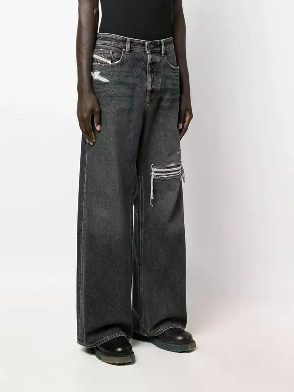 DIESEL® D-rise 007f6 Straight-leg Jeans - Black