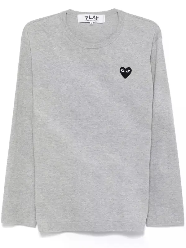 Play Comme Des Garcon Heart-patch T-shirt