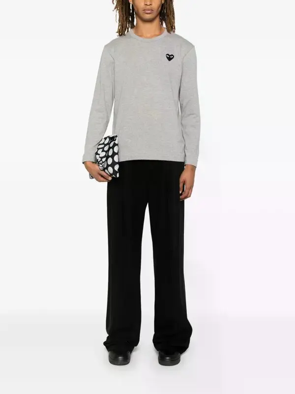 Play Comme Des Garcon Heart-patch T-shirt
