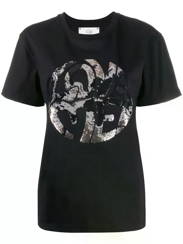 Alberta Ferretti Love Me Embellished T-shirt