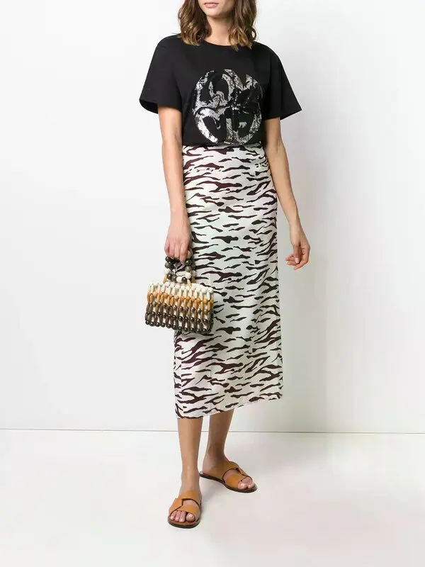 Alberta Ferretti Love Me Embellished T-shirt