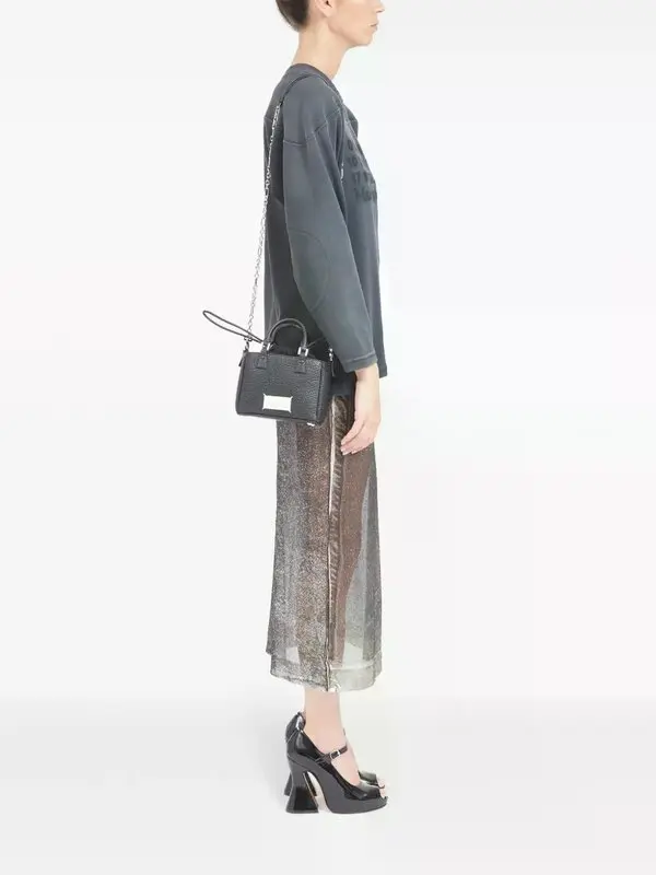 MAISON MARGIELA 5ac Horizontal Leather Tote Bag - Black