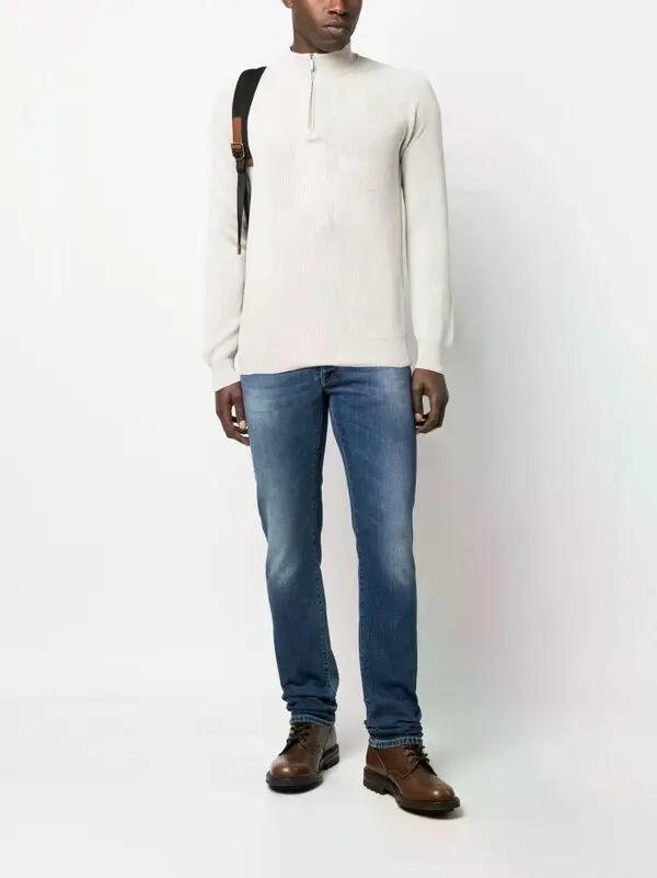 MOORER Ribbed-knit Jumper