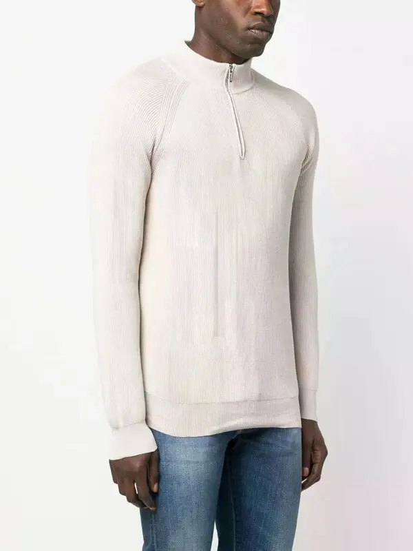 MOORER Ribbed-knit Jumper