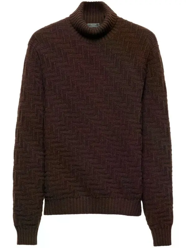 Prada Wool And Cashmere Turtleneck Sweater