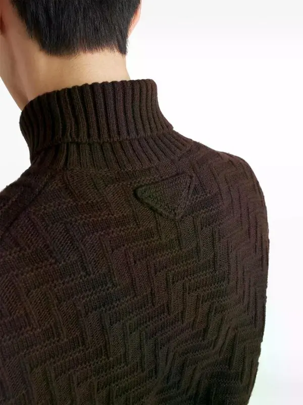 Prada Wool And Cashmere Turtleneck Sweater