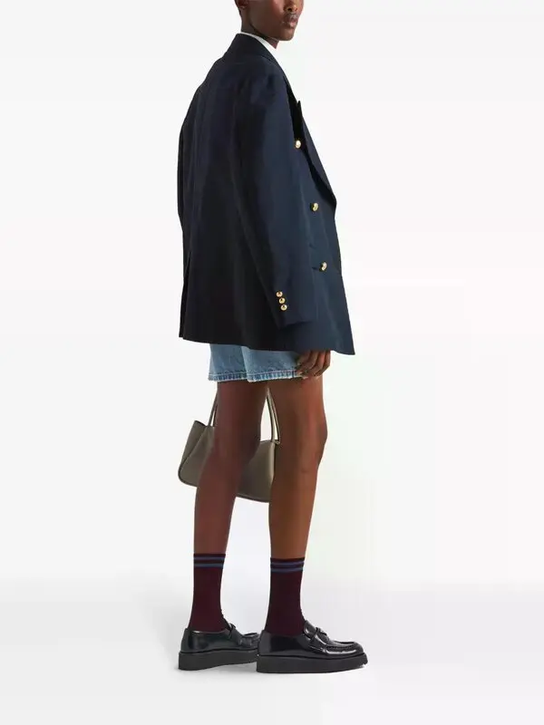 Prada Double-breasted Cotton Blazer