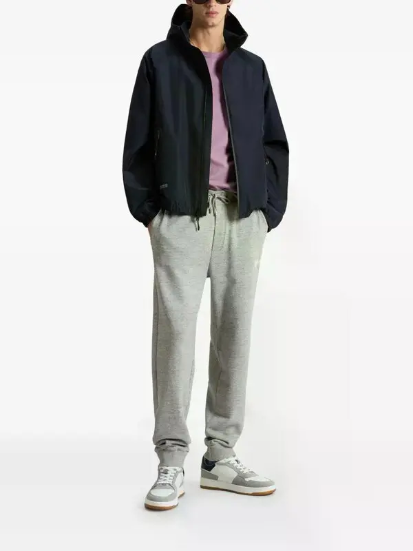 Woolrich Hooded Windbreaker Jacket - Blue