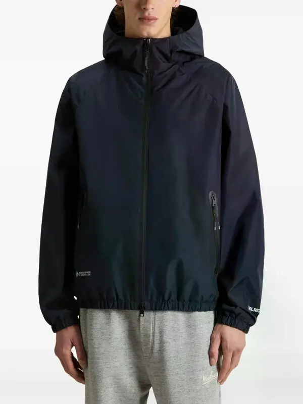 Woolrich Hooded Windbreaker Jacket - Blue