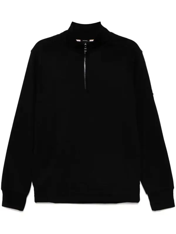 BOSS Half-zip Panelled Sweatshirt