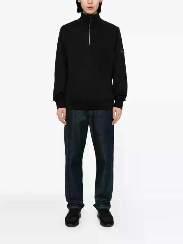 BOSS Half-zip Panelled Sweatshirt