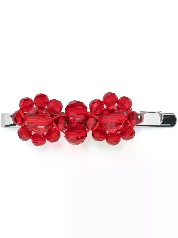 Simone Rocha Crystal-embellished Hairclip - Red