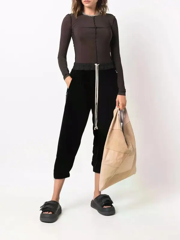 Rick Owens Three-quarter Length Cotton Drawstring Trousers