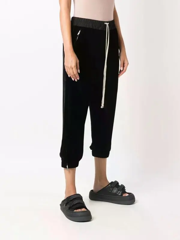 Rick Owens Three-quarter Length Cotton Drawstring Trousers