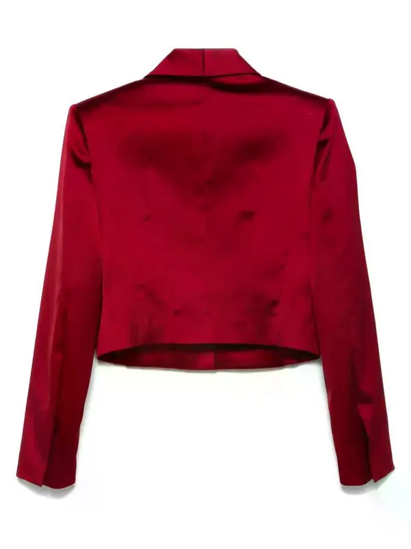 GENNY Cropped Satin Blazer