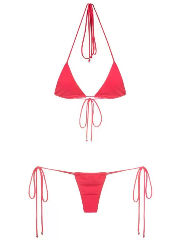 AMIR SLAMA Halterneck Two-piece Bikini - Red
