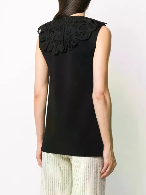 JIL SANDER Embroidered Sleeveless Top