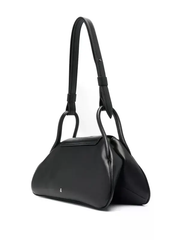 Amina Muaddi Gemini Leather Shoulder Bag