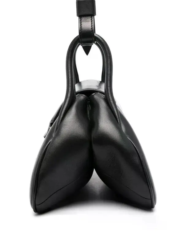 Amina Muaddi Gemini Leather Shoulder Bag