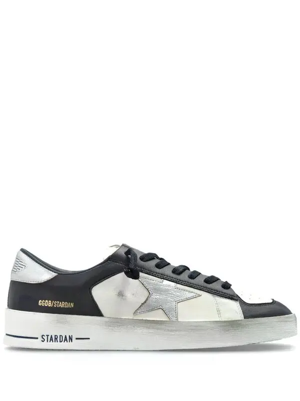 GOLDEN GOOSE Stardan Trainers With Collar And Lace Detail - Black