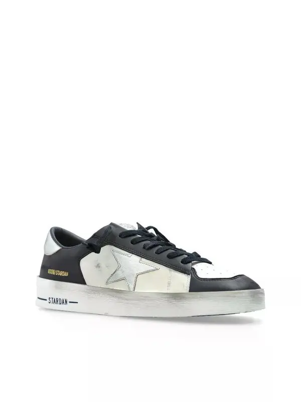 GOLDEN GOOSE Stardan Trainers With Collar And Lace Detail - Black
