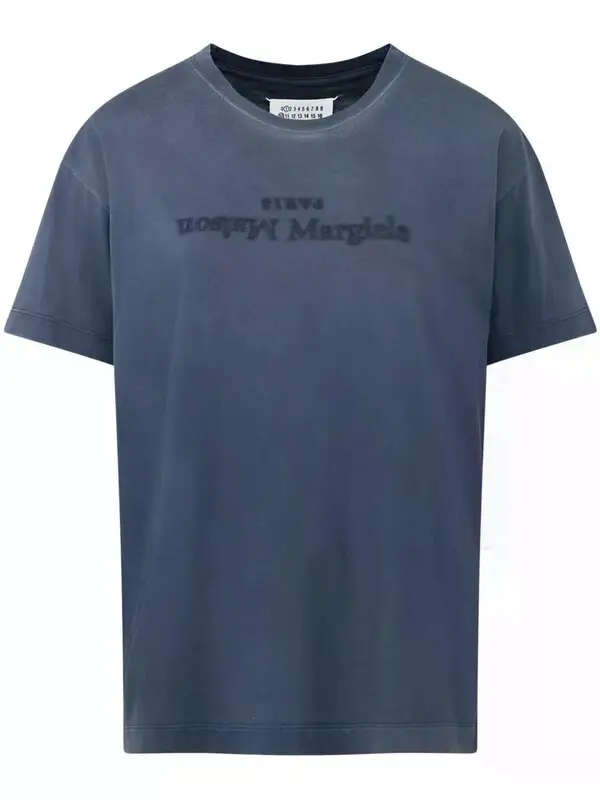 MAISON MARGIELA Reverse Logo Cotton T-shirt - Blue