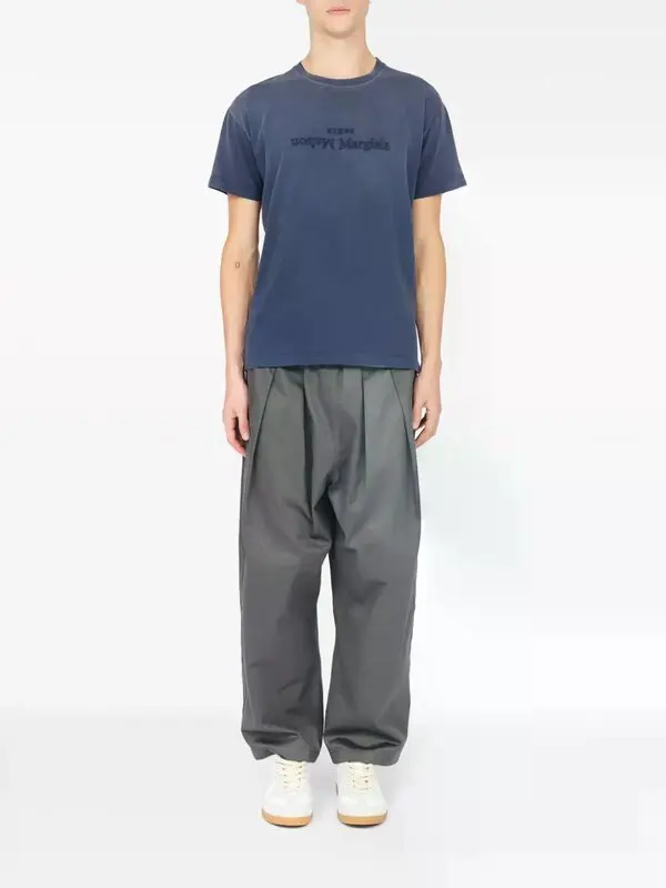 MAISON MARGIELA Reverse Logo Cotton T-shirt - Blue
