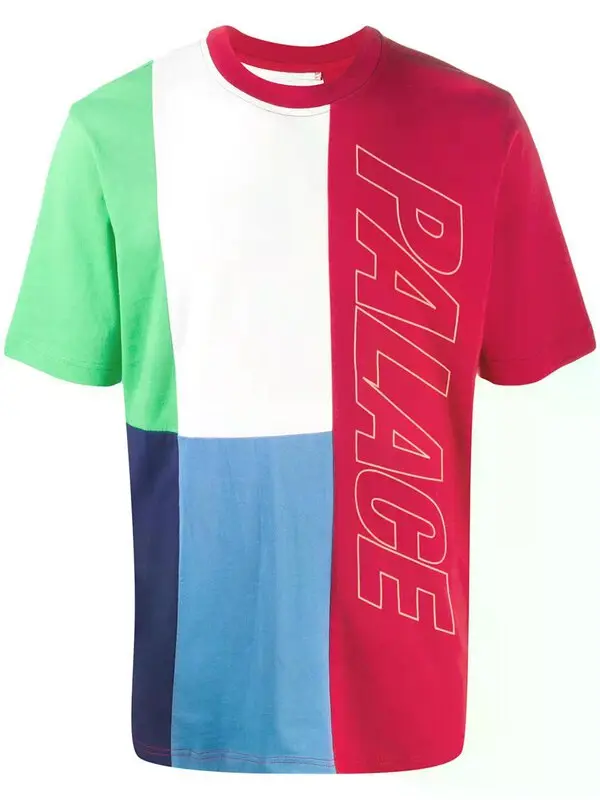 PALACE Flaggin Colour-block T-shirt - Red