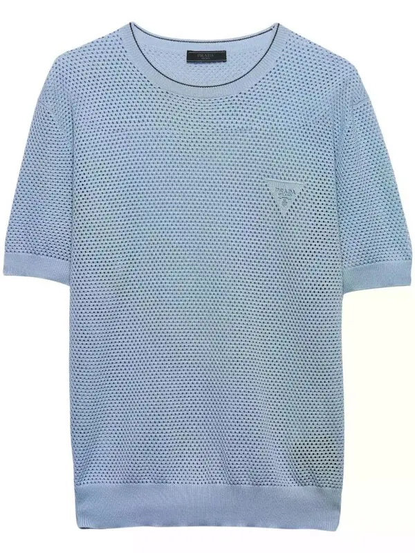 Prada Perforated-design T-shirt