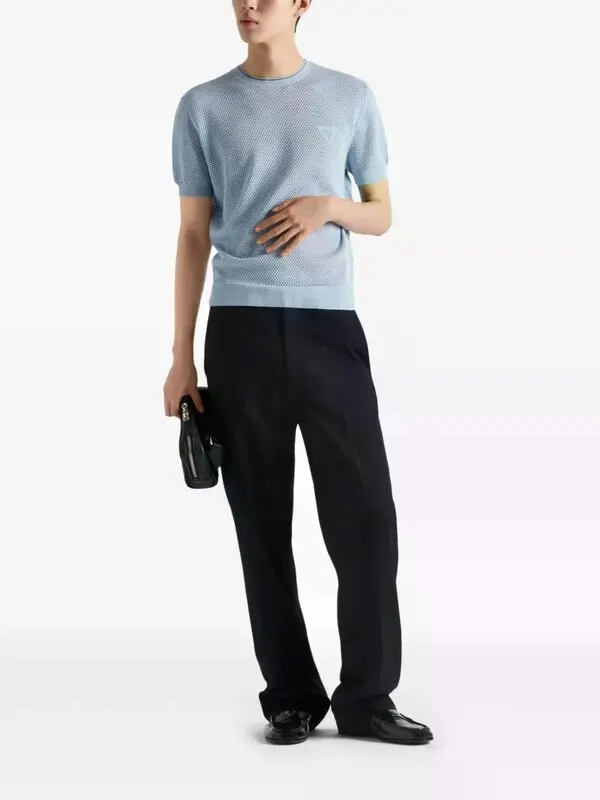 Prada Perforated-design T-shirt