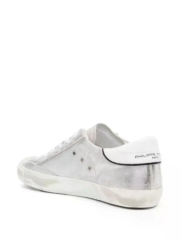 Philippe Model Side-logo Patch Sneakers - Silver