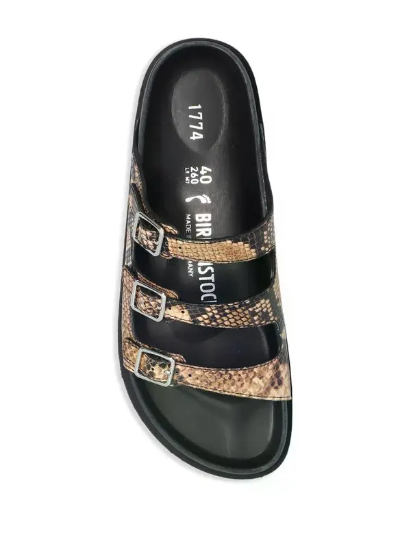 BIRKENSTOCK Florida Snakeskin Slides - Neutrals