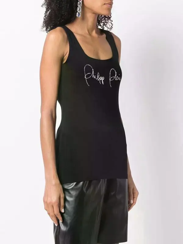 Philipp Plein Rhinestone-logo Tank Top