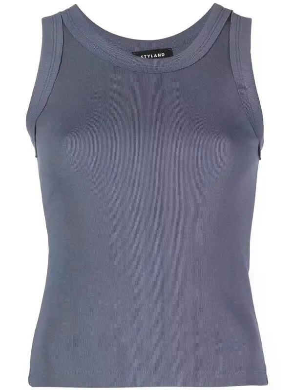 STYLAND Organic Cotton Vest Top - Blue