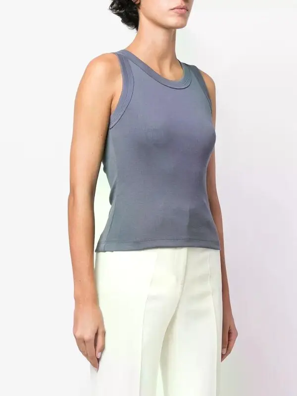 STYLAND Organic Cotton Vest Top - Blue