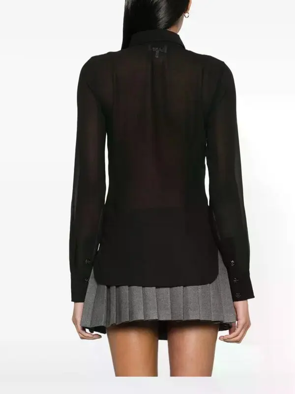 GANNI Ruffled Chiffon Shirt