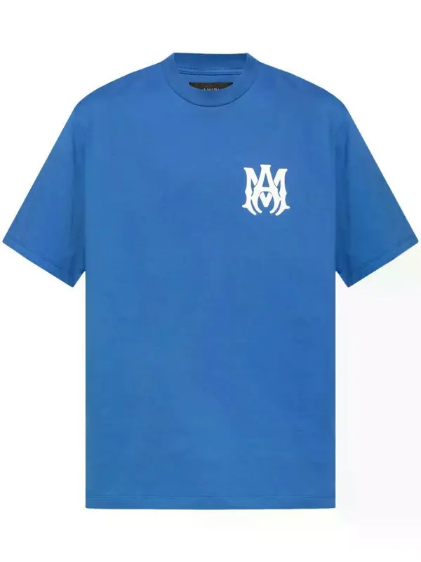 Amiri Logo-print Cotton T-shirt - Blue
